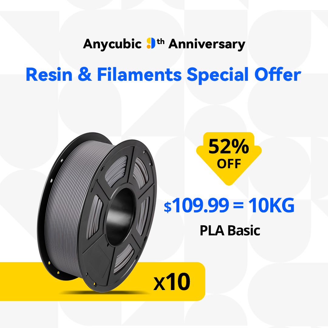 Multi Bottle Deals: Anycubic PLA for 3D Prints from 10kg to 100kg