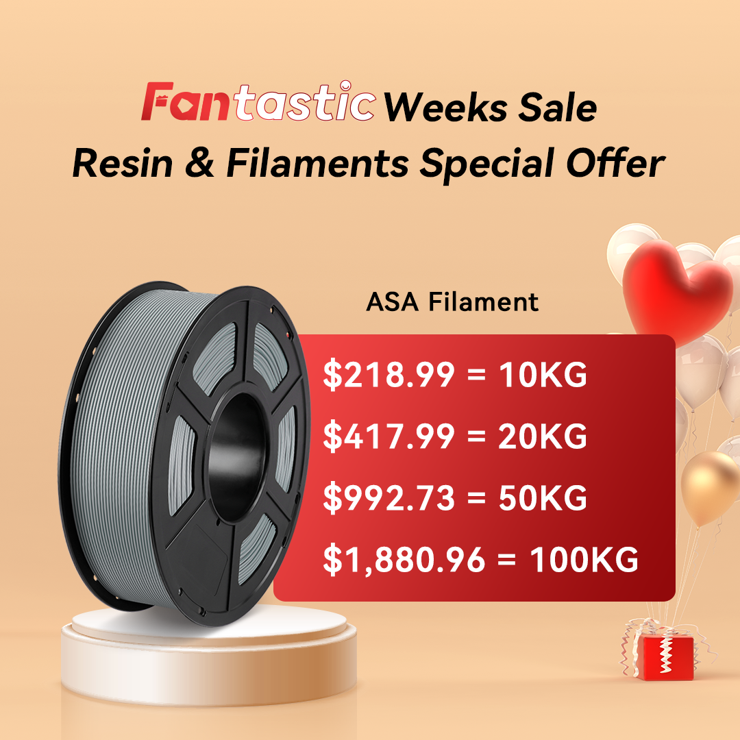 Multi Bottle Deals: Anycubic ASA Filament for 3D Prints from 10kg to 100kg