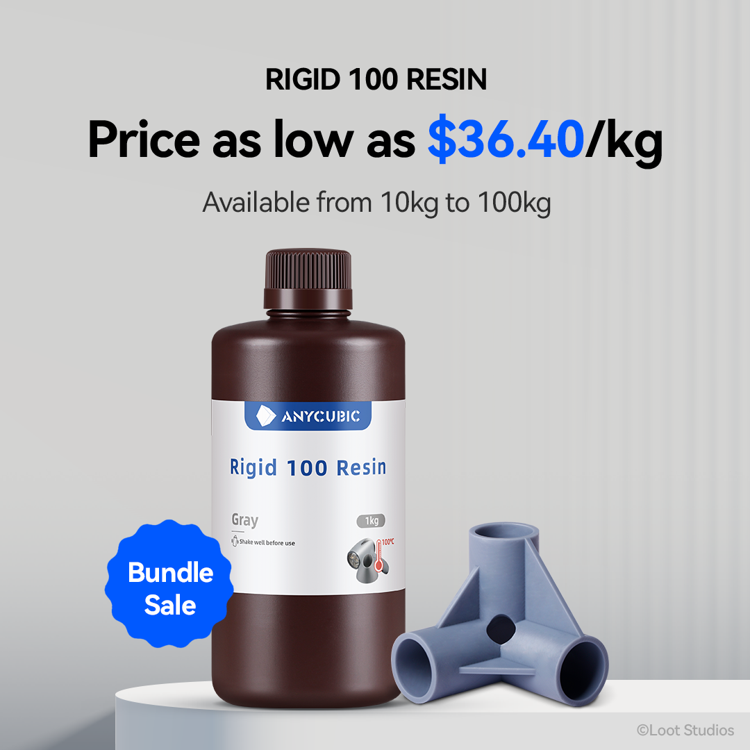 Multi Bottle Deals: Anycubic Rigid 100 Resin for 3D Prints from 10kg to ...