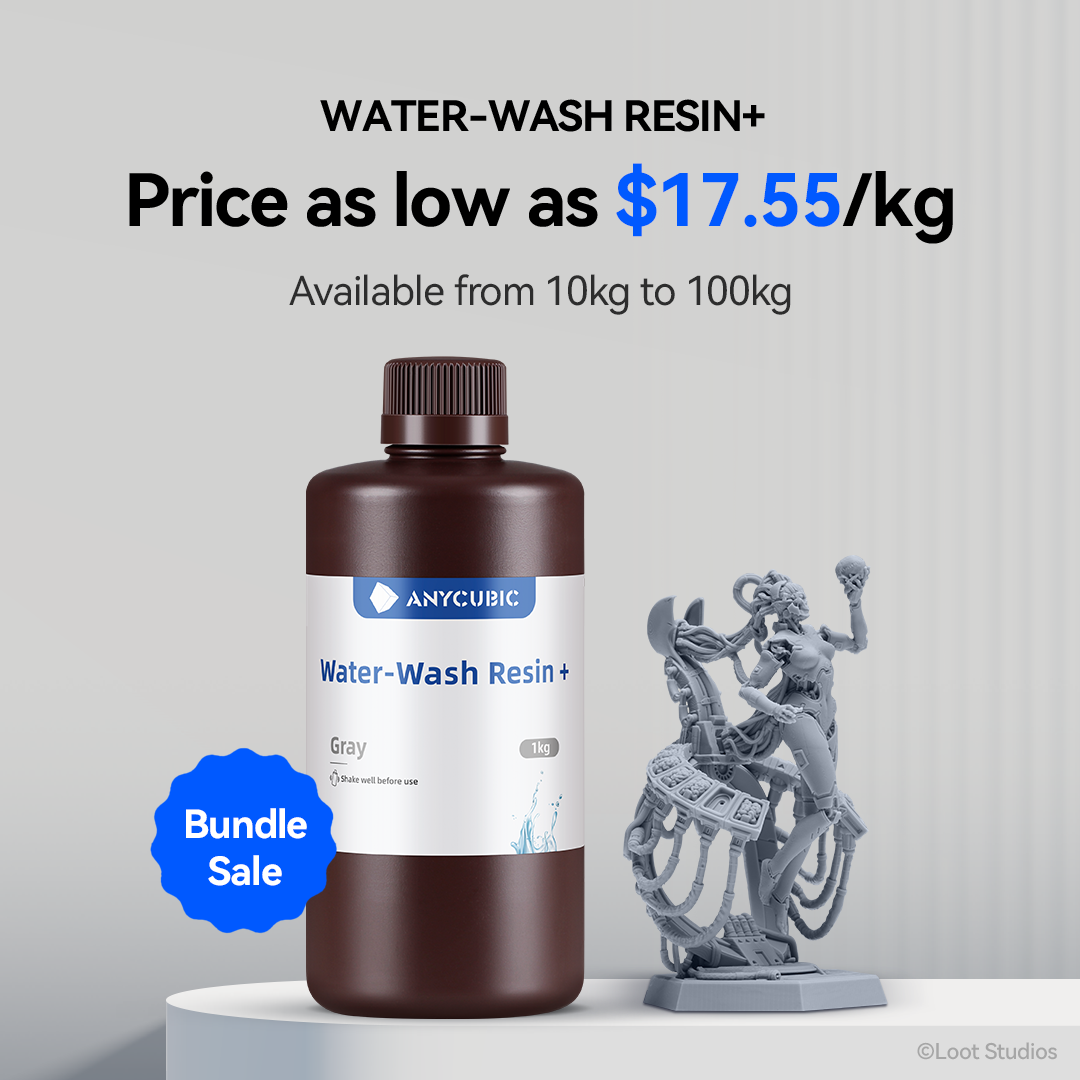 Multi Bottle Deals: Anycubic Water Wash Resin+ for 3D Prints from 10kg ...