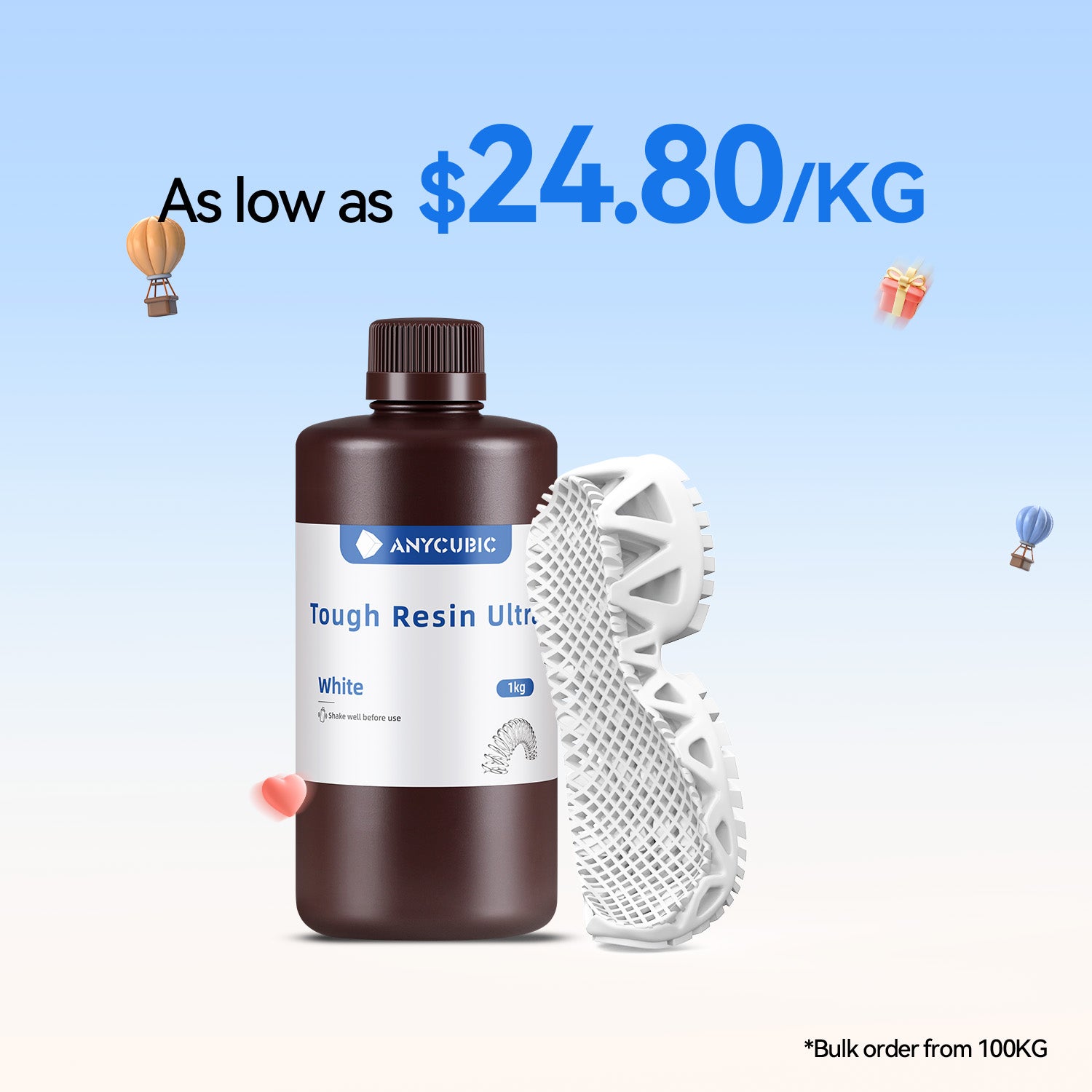 Multi Bottle Deals: Anycubic Tough Resin Ultra for 3D Prints from 10kg ...